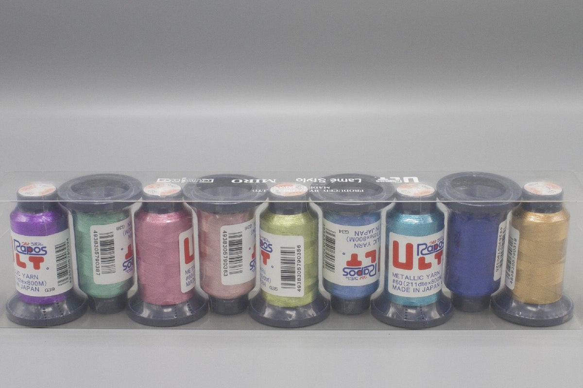 9 Colors Set of Ultrapos G Metallic 880yds/cone – Elize USA